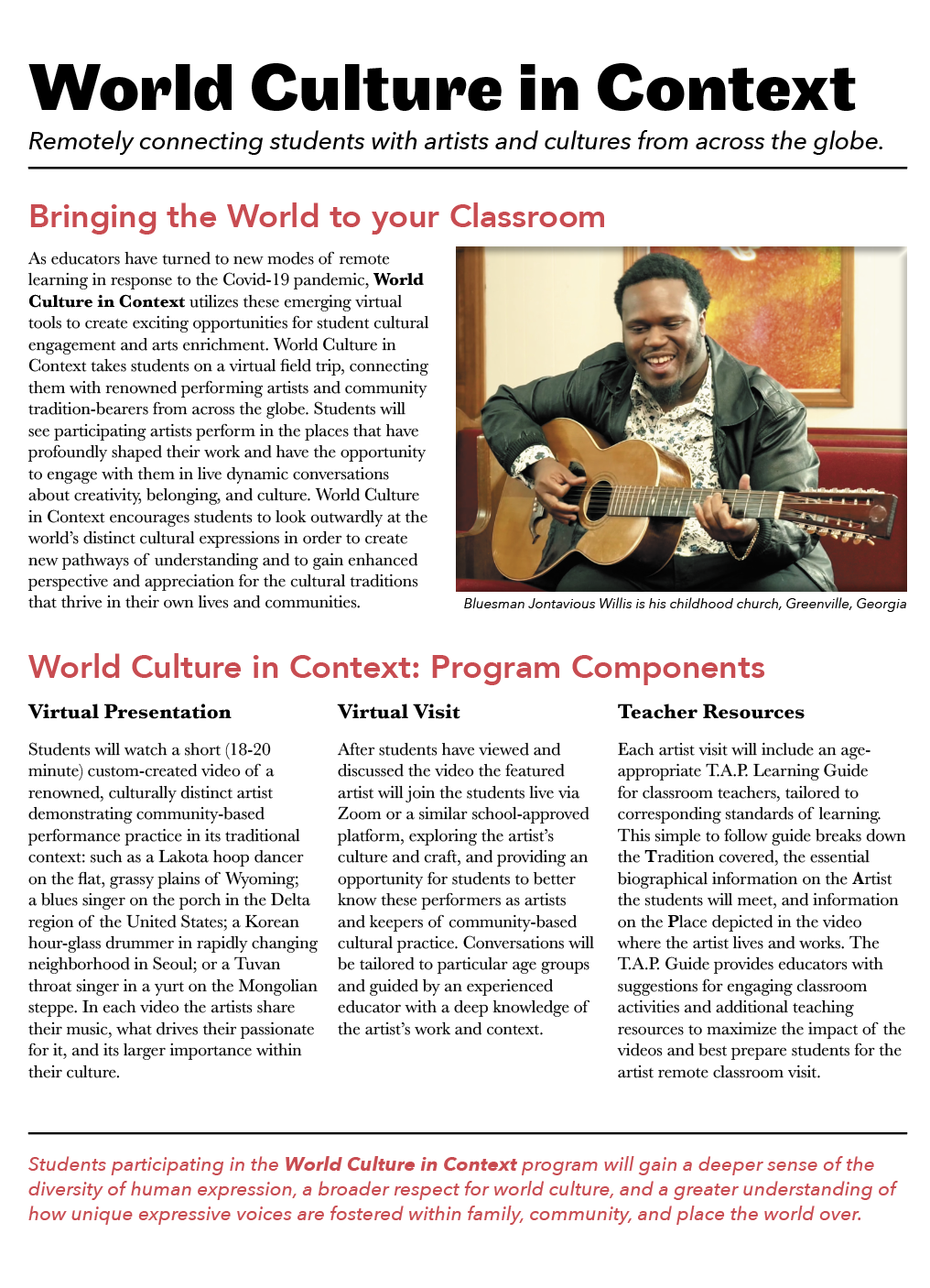 Educational Programming · Center for Cultural Vibrancy